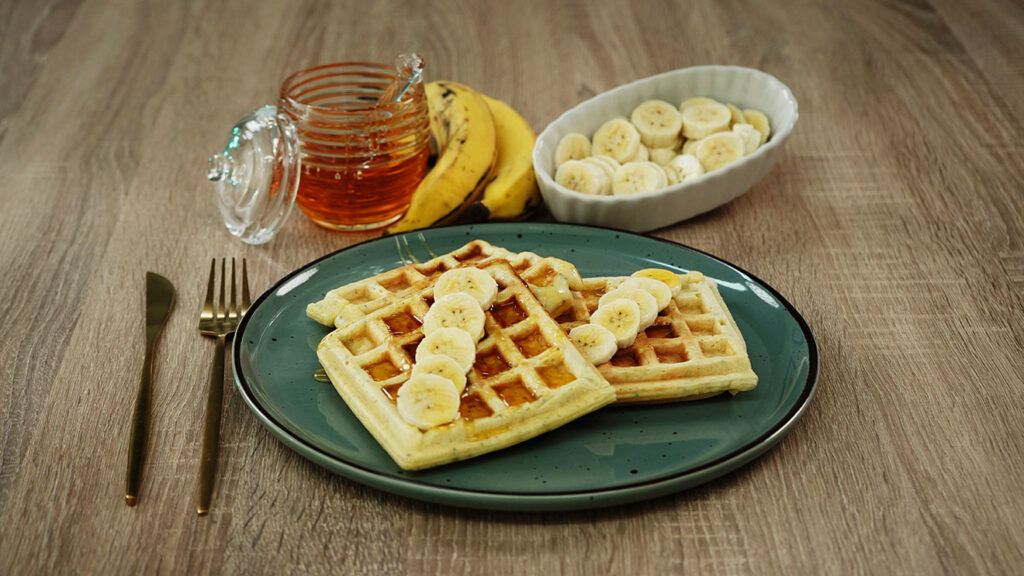 Waffle low carb com banana - Viver Bem Receitas